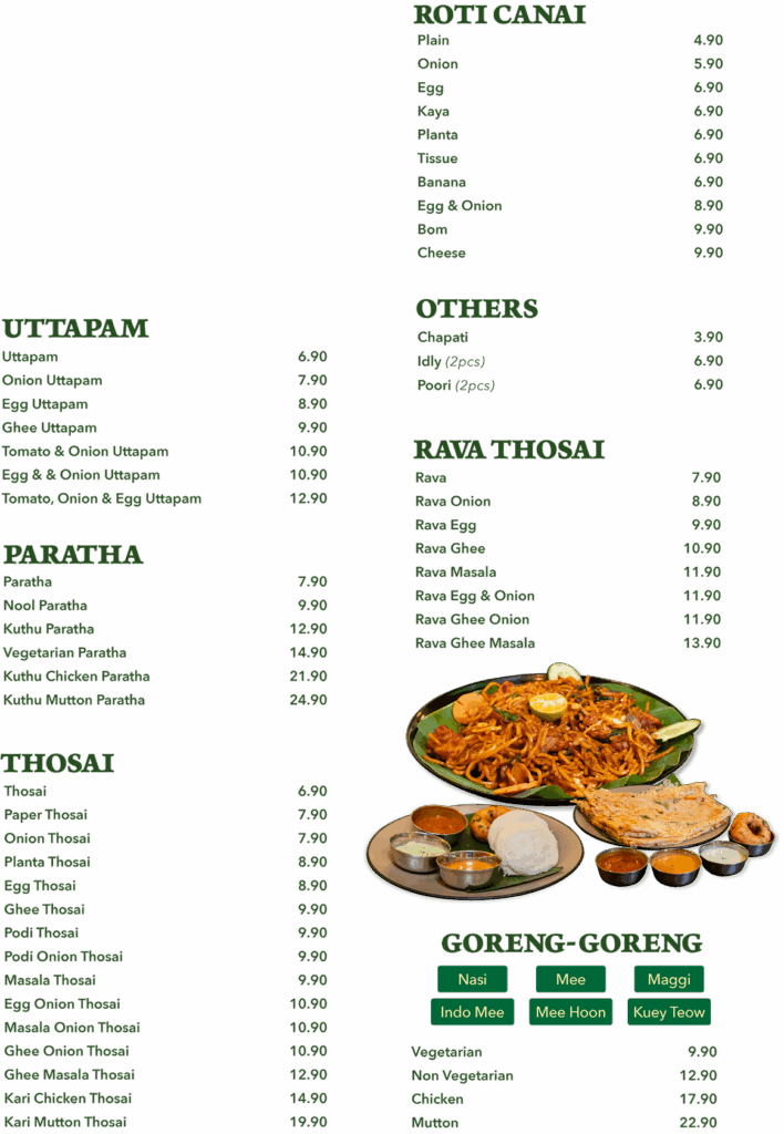 Spice Guys Hi-Tea Menu | Banana Leaf Restaurant